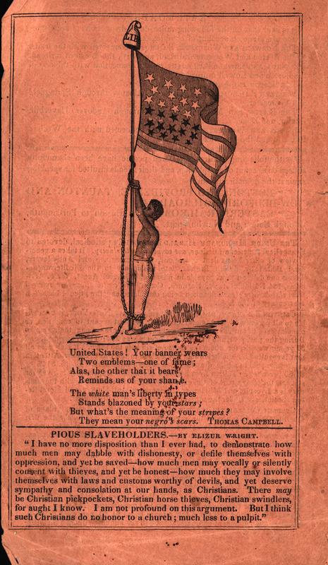 [Slave and flag with black and white stars] [graphic]. | Library ...
