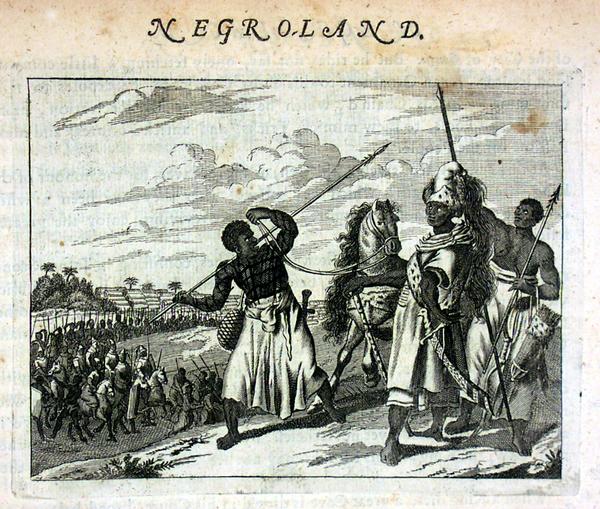 [The king of Benin and his army] [graphic]. | Library Company of ...