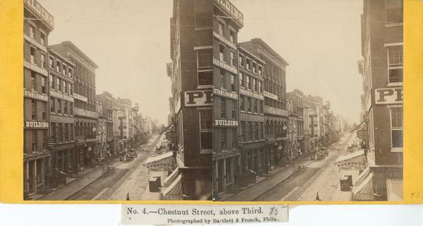 Chestnut Street, above Third. [graphic] / Photographed by Bartlett ...