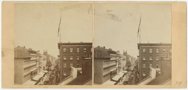 [Chestnut Street, rooftop view east from Odiorne's studio at 920 ...