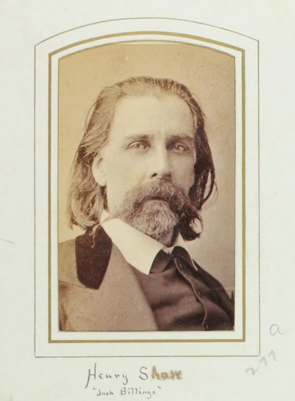 Henry Wheeler Shaw, 1818-1885 [graphic]. | Library Company of ...