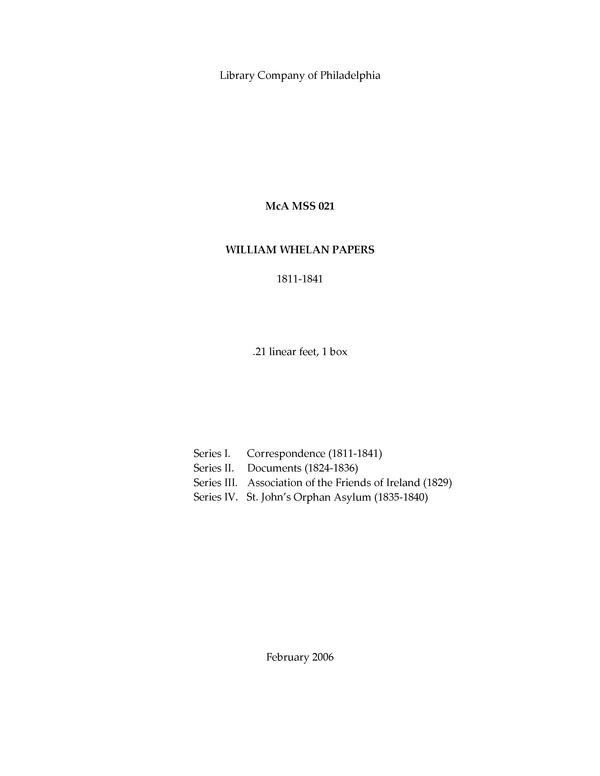 whelan.pdf-1 | Library Company of Philadelphia Digital Collections