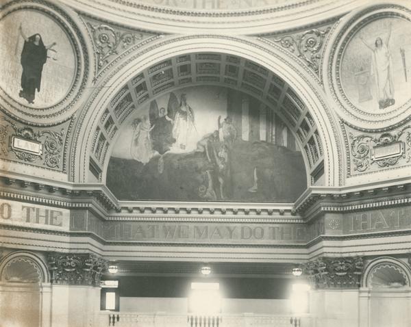 [Pennsylvania State Capitol building, rotunda, upper level showing the ...