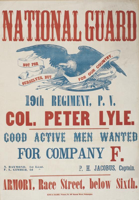 National Guard 19th Regiment, P.V. Col. Peter Lyle. : Good active men ...