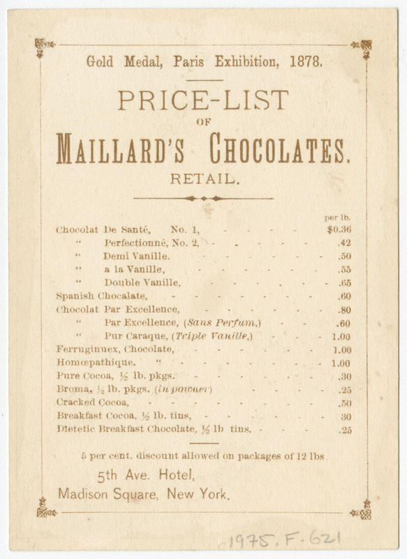 Maillard's chocolate. | Library Company of Philadelphia Digital Collections