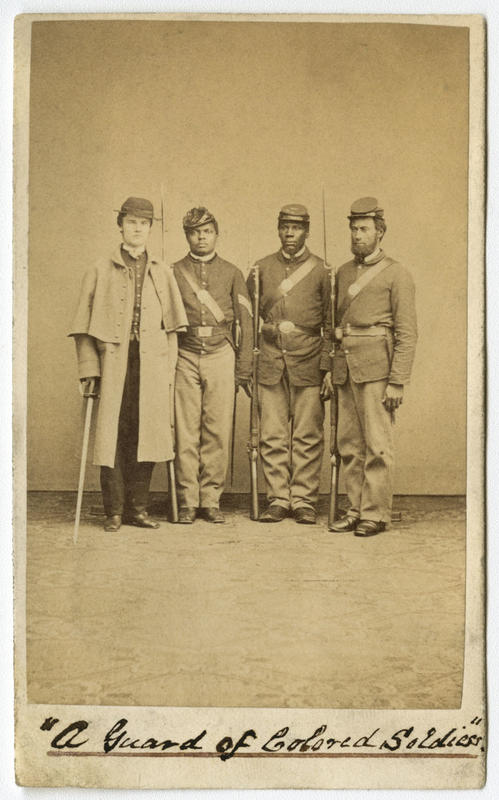 "A guard of colored soldiers" [graphic]. | Library Company of ...