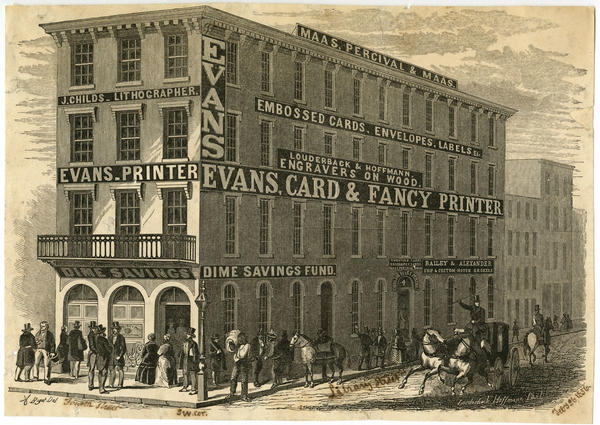 [Evans, card & fancy printer. Office, Fourth St. below Chestnut ...