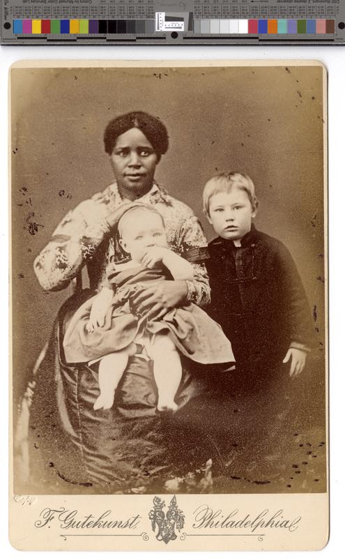 [Copy photograph of African American woman caregiver with her young ...