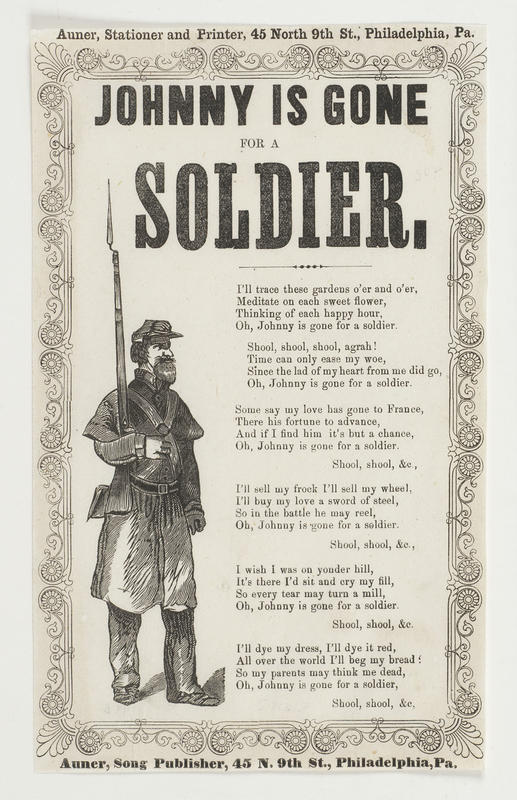 JOHNNY IS GONE FOR A SOLDIER. | Library Company of Philadelphia Digital ...