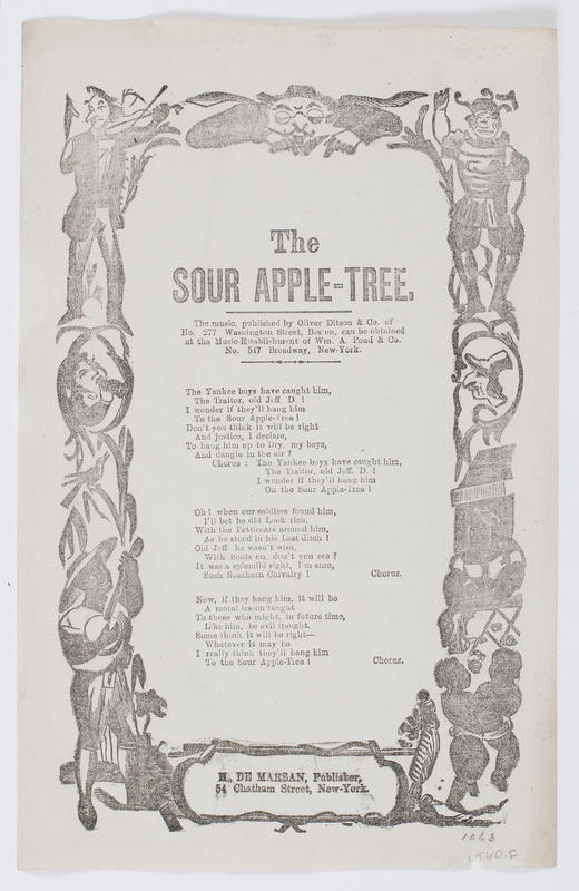 SOUR APPLE TREE. OR JEFF DAVIS LAST DITCH. | Library Company of ...