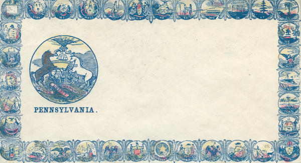 Pennsylvania with ornate border envelope | Library Company of ...