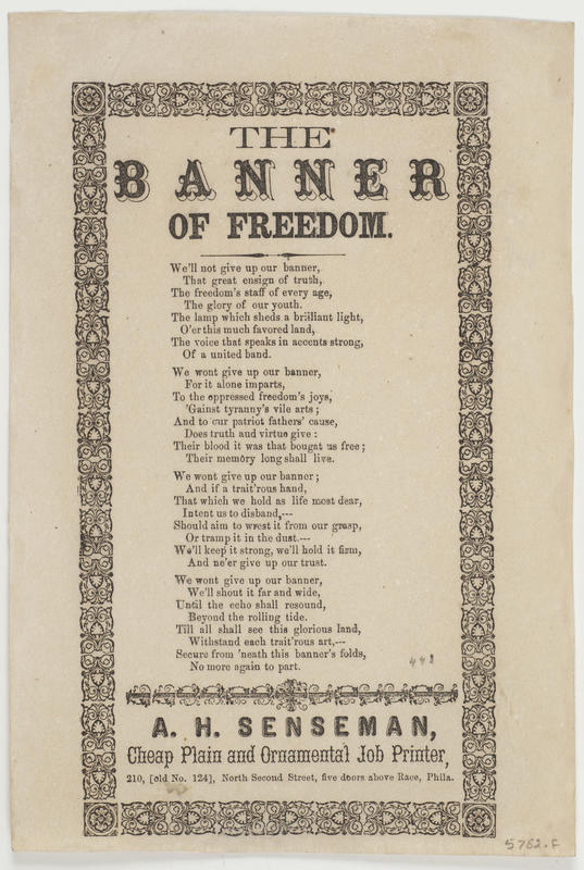 THE BANNER OF FREEDOM. | Library Company of Philadelphia Digital ...