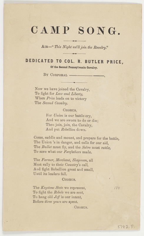 CAMP SONG. | Library Company of Philadelphia Digital Collections
