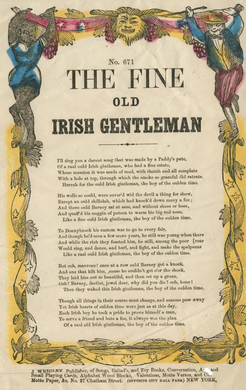 THE FINE OLD IRISH GENTLEMEN. | Library Company of Philadelphia Digital ...