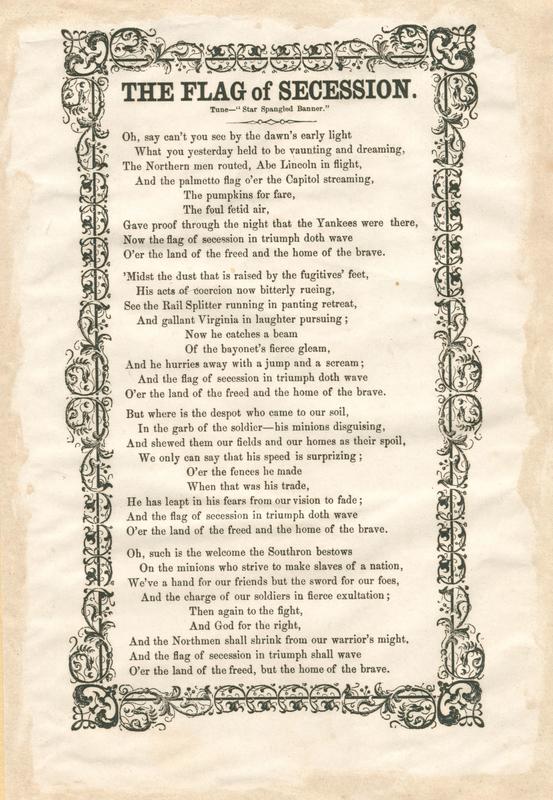 THE FLAG OF SECESSION. | Library Company of Philadelphia Digital ...