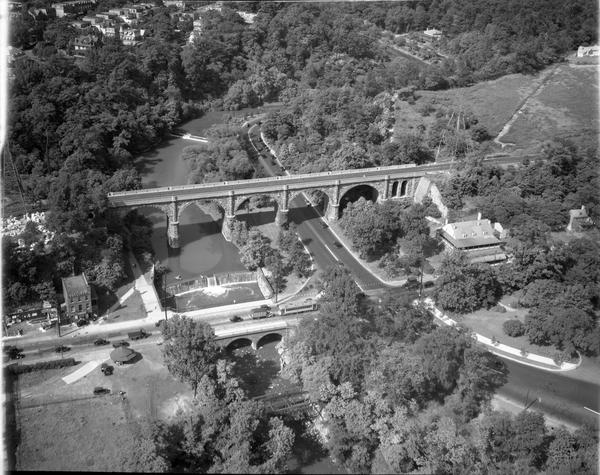 [Ridge Avenue and Philadelphia & Reading Railroad bridges over the ...