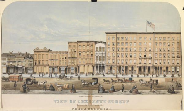 View of Chestnut Street between 8 & 9 sts. (south side,) Philadelphia ...