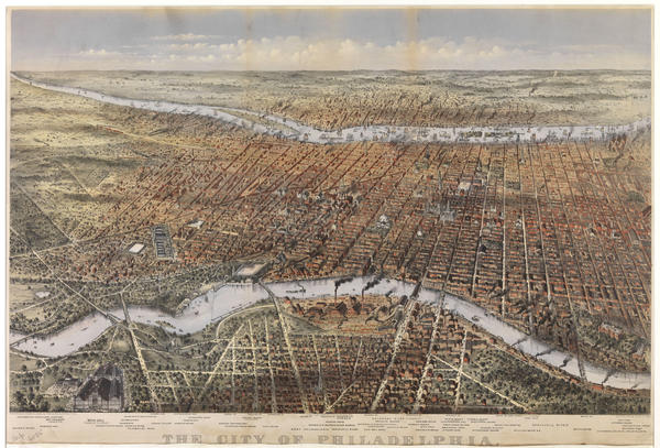 The city of Philadelphia. [graphic] / Sketched and drawn by Parsons ...