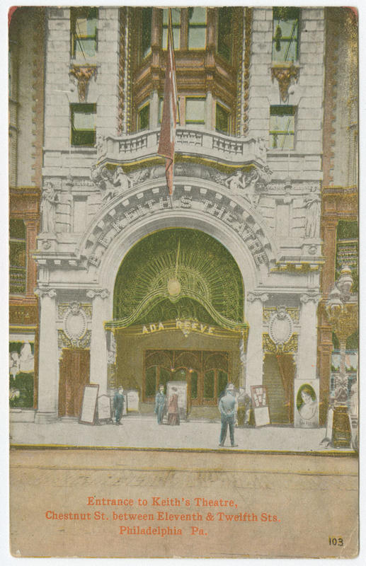 Keith's Chestnut Street Theatre postcards. [graphic]. | Library Company ...